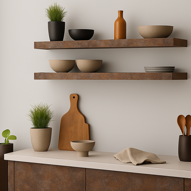 Metaaldecor zwevende plank – Plank op maat